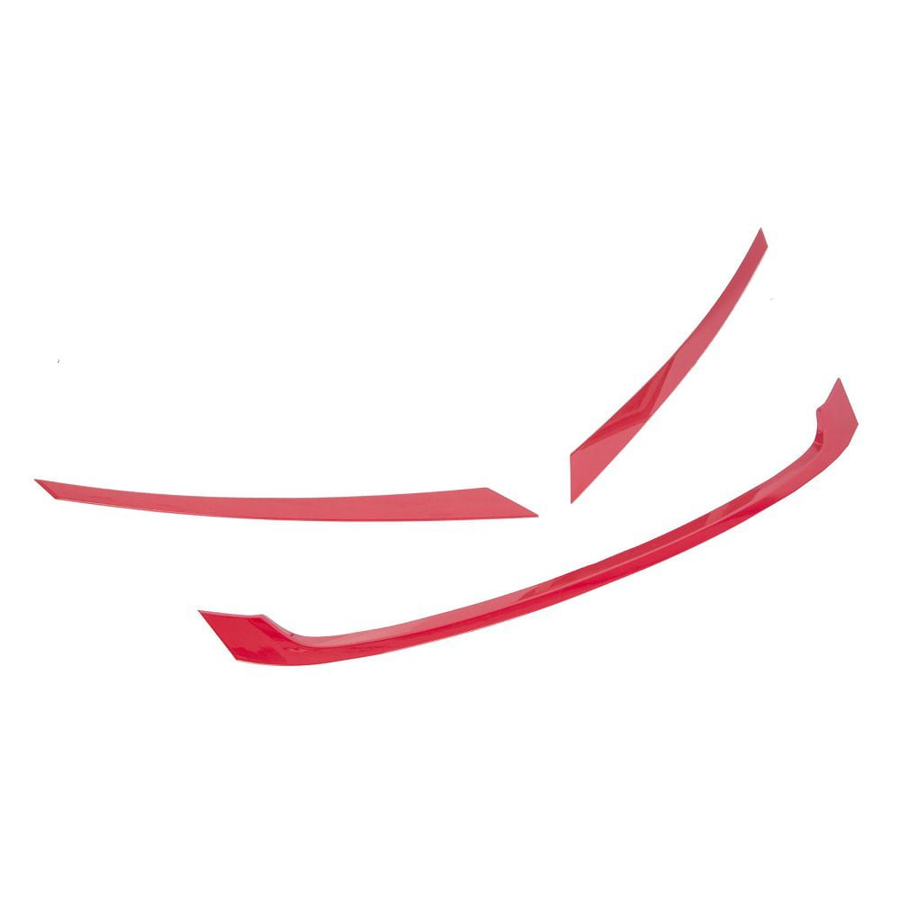 Teledu FOR 2016-2021 HONDA CIVIC JDM GLOSSY RED ABS FRONT GRILL TRIM ...