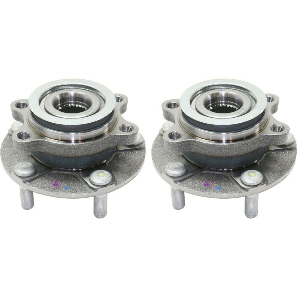 Teledu For 11-17 Juke 11-12 LEAF Pair Front Side Wheel Hub and Bearing ...