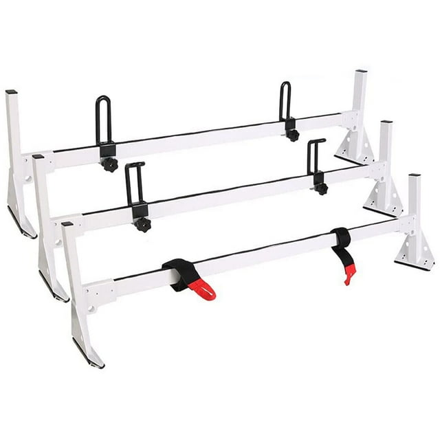 Teledu For 96-22 Chevy Express 2500/3500 Steel WHITE Cargo Van Ladder ...