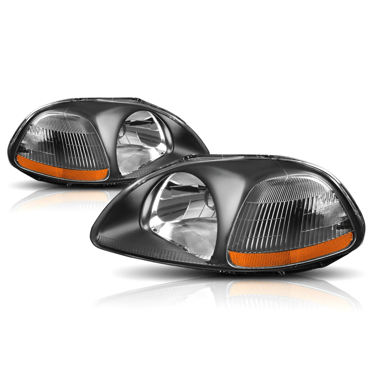 Teledu For Honda 96-98 Civic EJ/EM/EK Black Housing Headlight Amber Corner Signal Lamp - Walmart.com