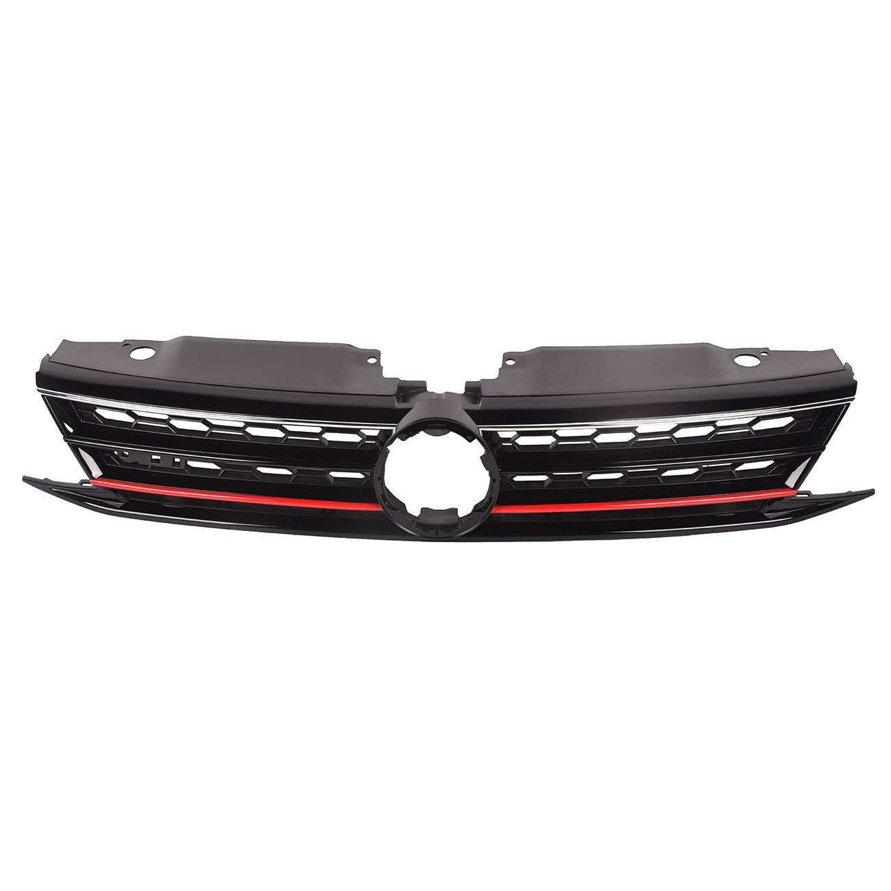 Teledu Front Bumper Grille Red Trim Grill For 2015-2017 VW Volkswagen ...