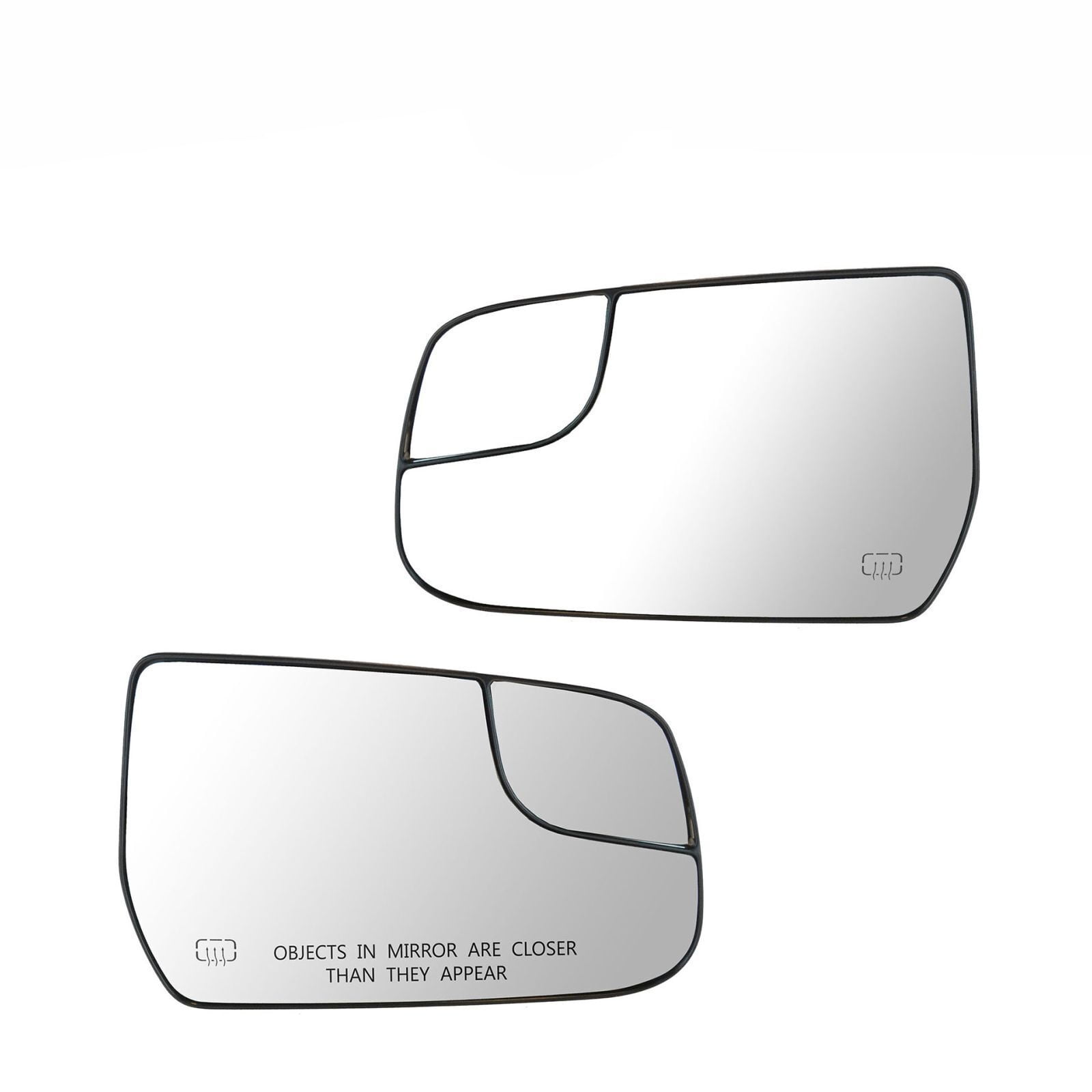 Teledu Glass Power Heat Mirror w/ Mounting Bracket Left/Right PAIR For ...