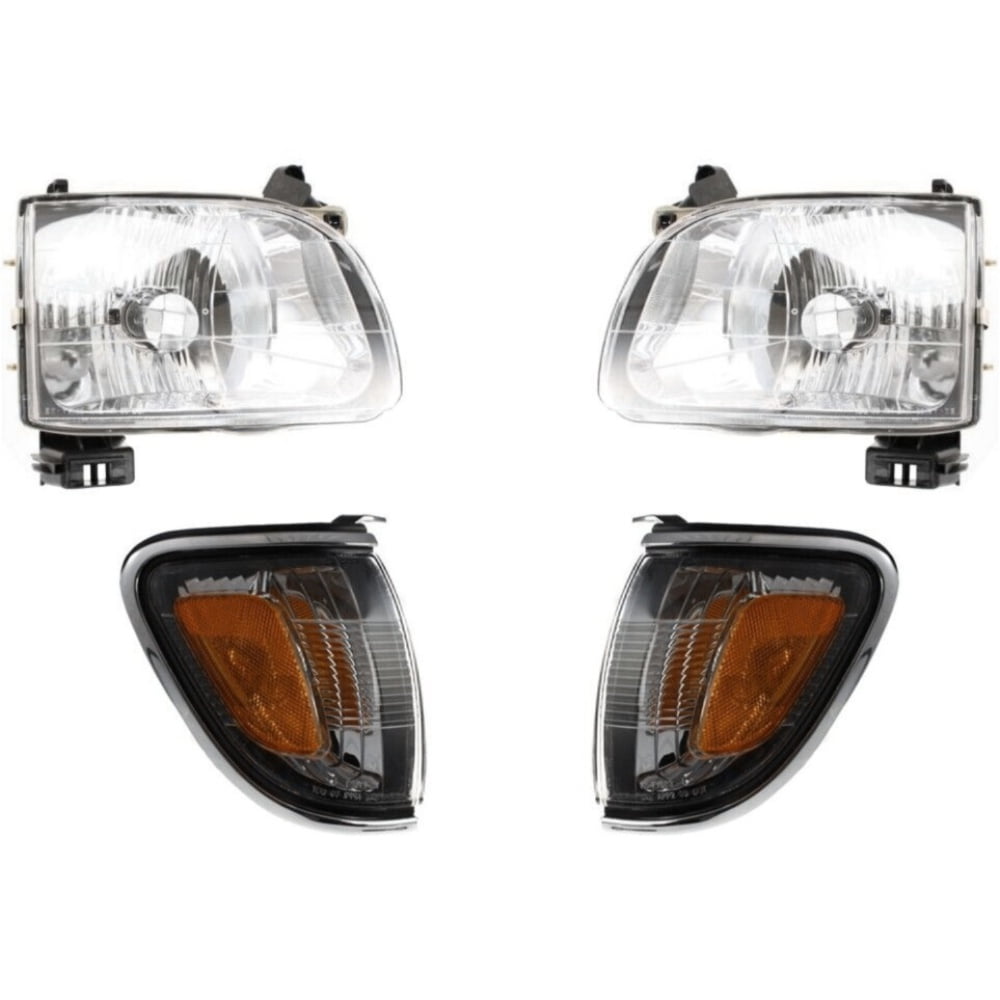 Teledu Headlight & Corner Light Lamp Chrome Trim Kit Set of 4 For 01-04 ...