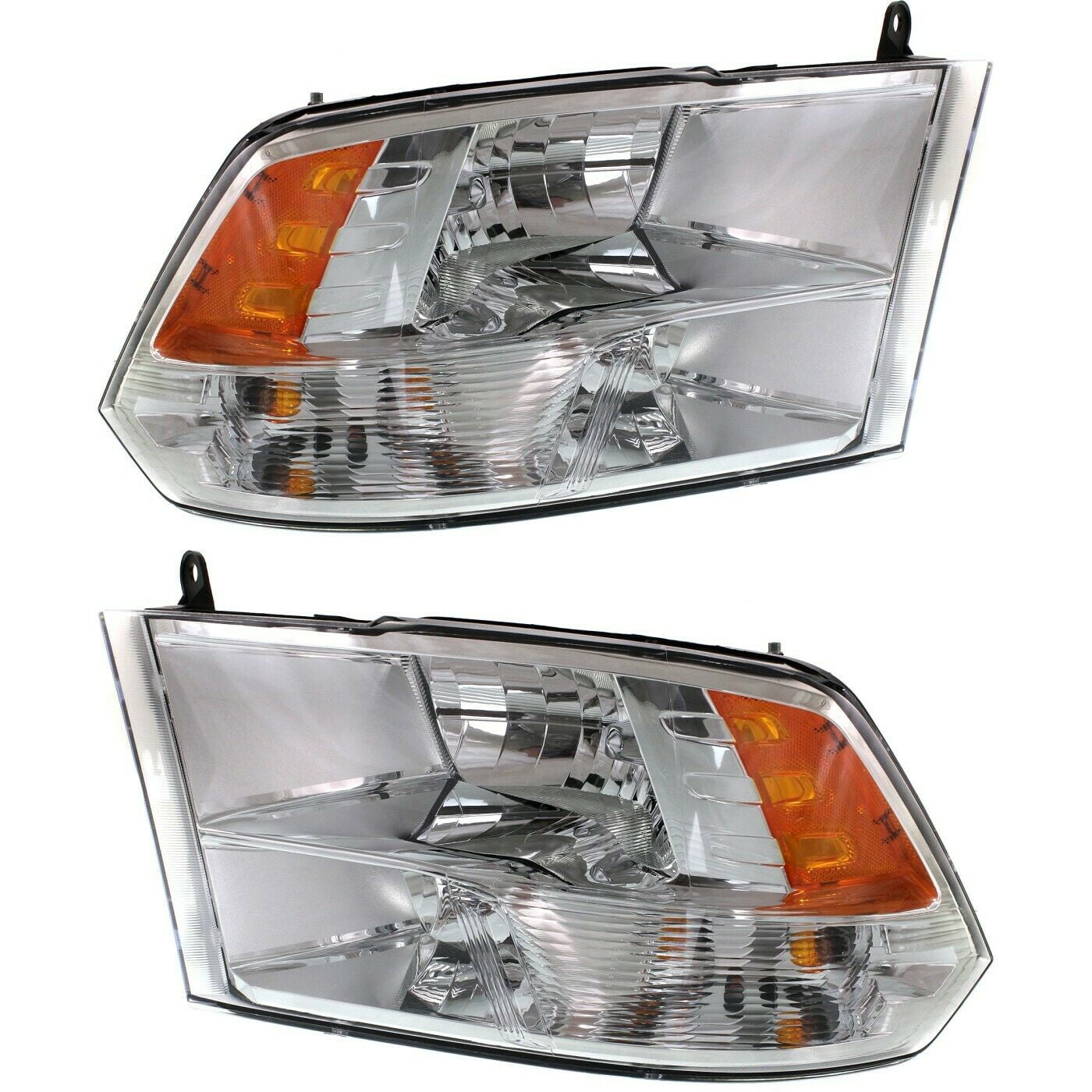 Teledu Headlight Set For 1500 2500 3500 Left and Right Chrome Housing ...