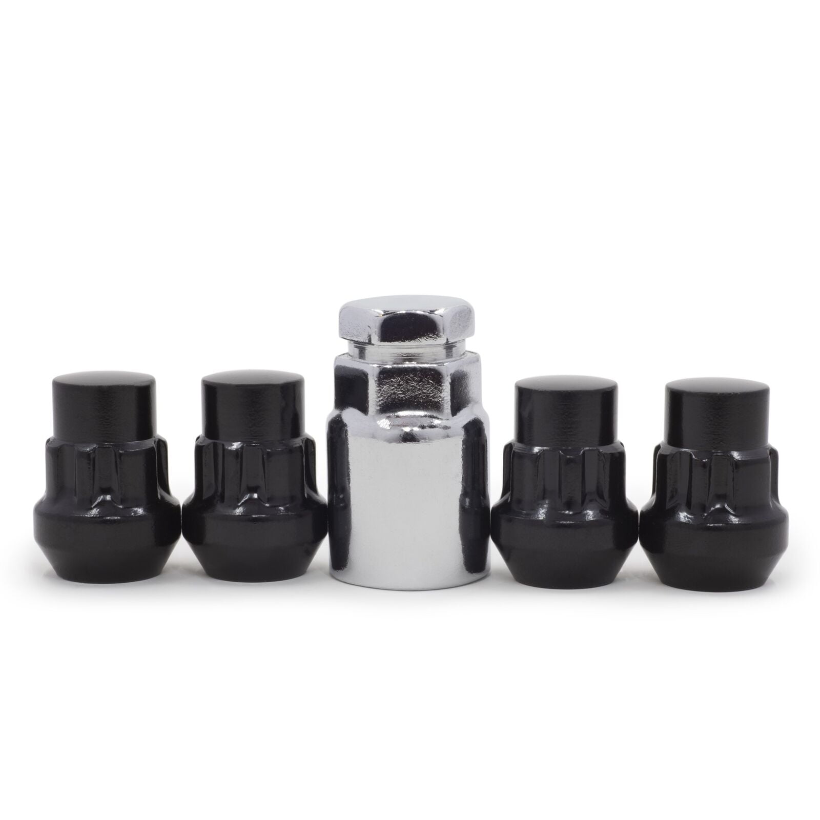 Teledu Locking Lug Nuts Wheel Locks M12x1.25 Black Bulge Acorn Lock Set ...