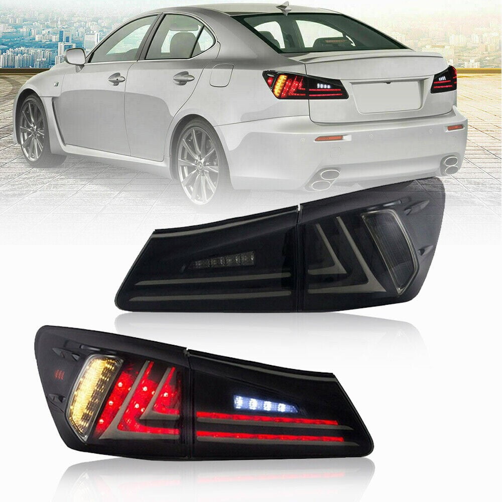 Teledu Pair Smoked LED Tail Lights For 06-12 Lexus IS250 06-12 Lexus ...