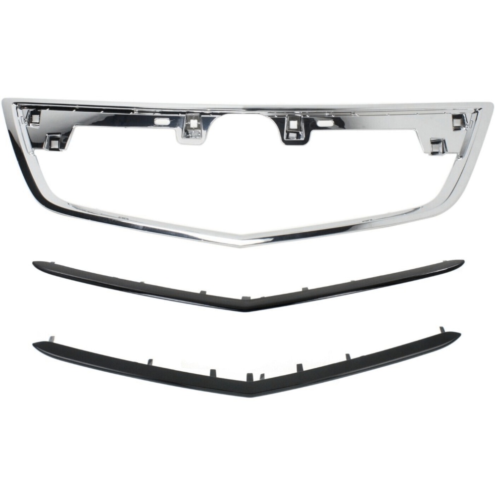 Teledu Set of 3 Grille Trims Grill Upper Chrome For 12-14 TL Base 12-14 ...