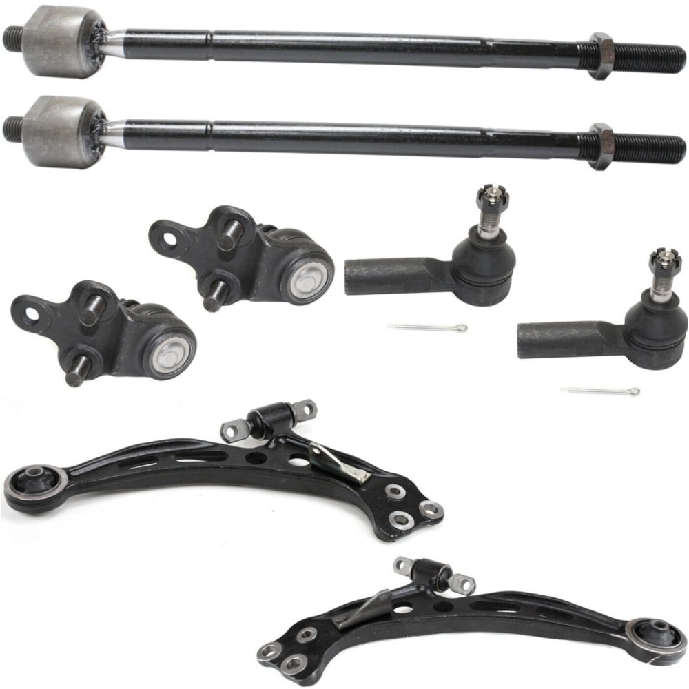Teledu Set of 8 Control Arm Tie Rod Ball Joint Suspension Kit 8-PC Left ...