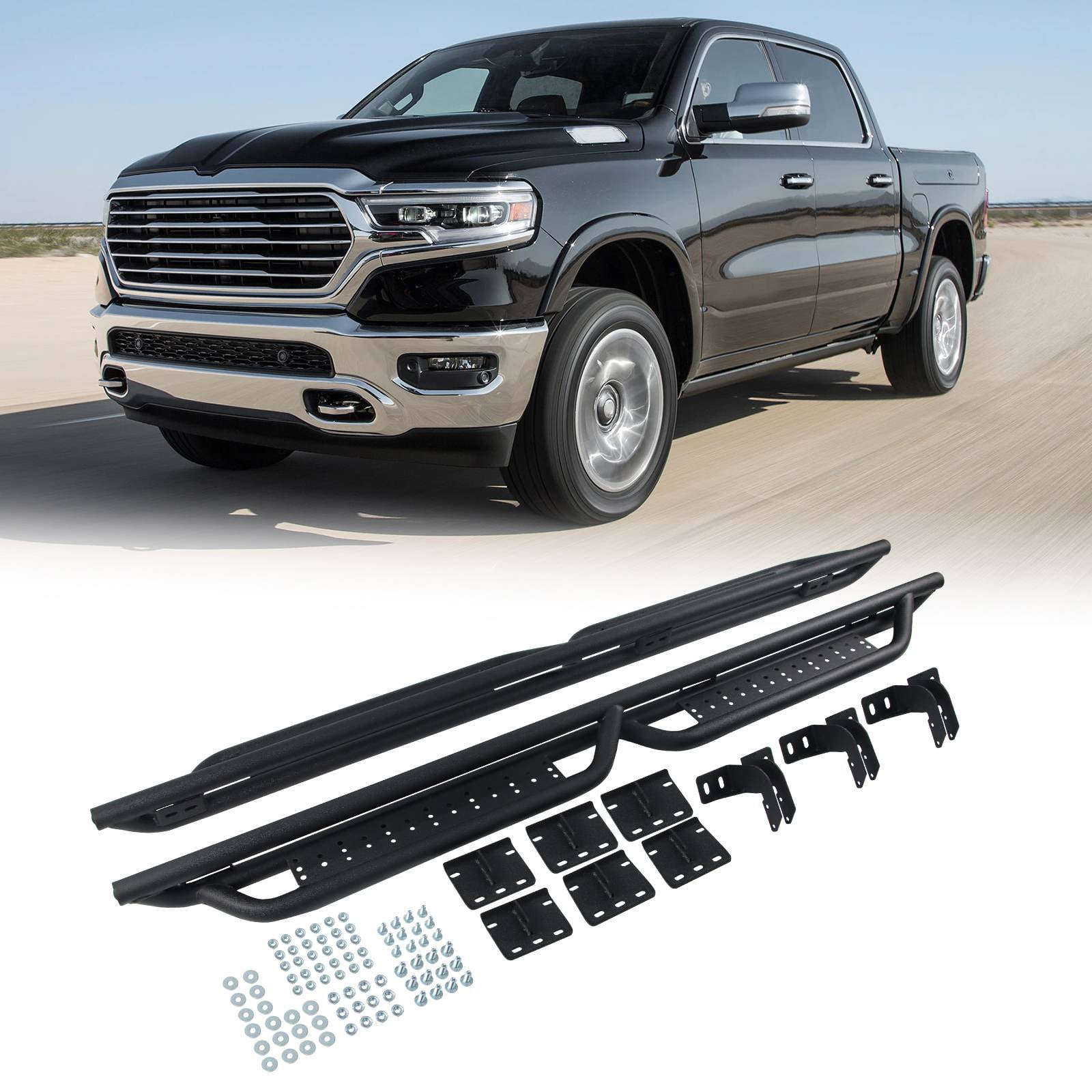 Teledu Side Step Nerf Bars Running Boards for 2019-2023 Ram 1500 New ...