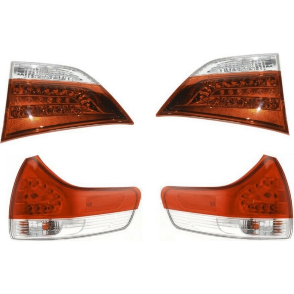 Teledu Tail Light For Toyota 2011-2012 Sienna Kit Left and Right Inner ...