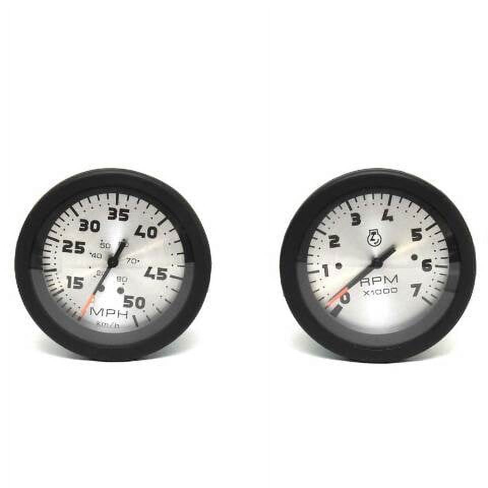 Teleflex Boat Gauge Set 69921 | 69922, Black Silver, 3 1/4 Inch ...