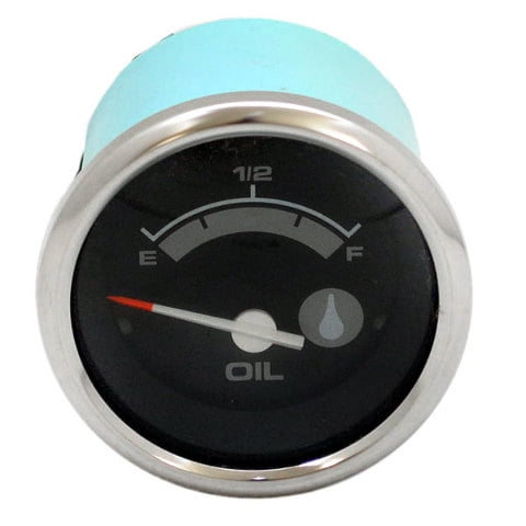 Teleflex Boat Oil Level Gauge 66392H | Ranger 2 Inch Silver Black ...