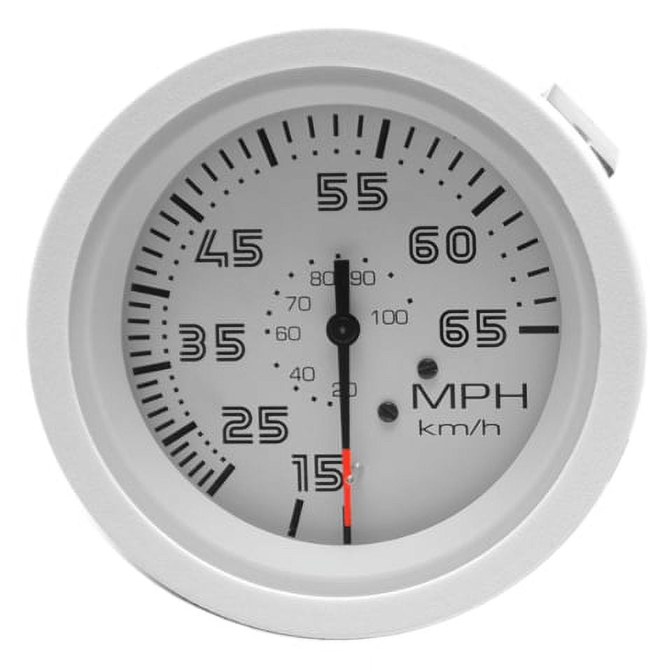 Teleflex Boat Speedometer Gauge 67513PH | Sportsman White 65 MPH ...