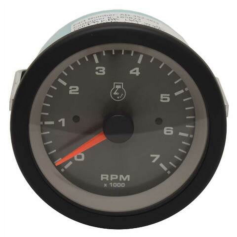 Teleflex Boat Tachometer Gauge 70159F | 3 3/8 Inch Pewter 7000 RPM ...