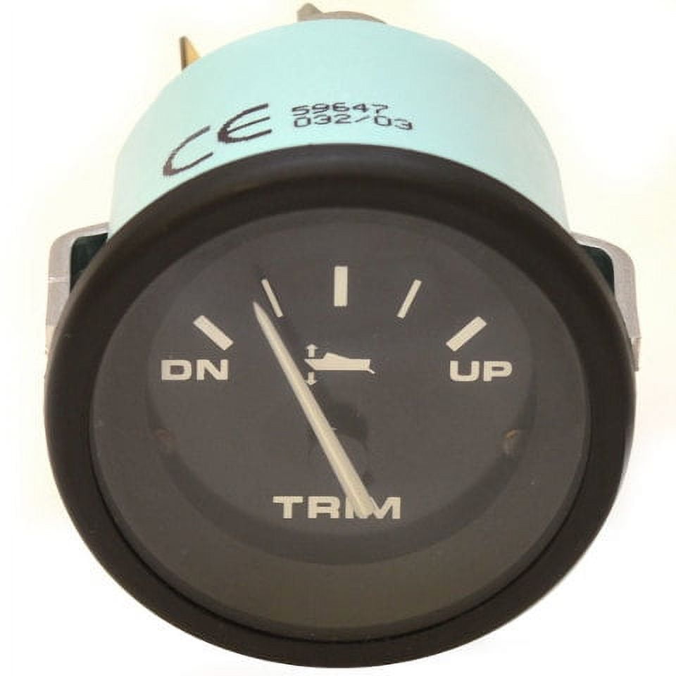 Teleflex Boat Trim Gauge 59647 | Hurricane 2 Inch Black Evinrude OMC ...