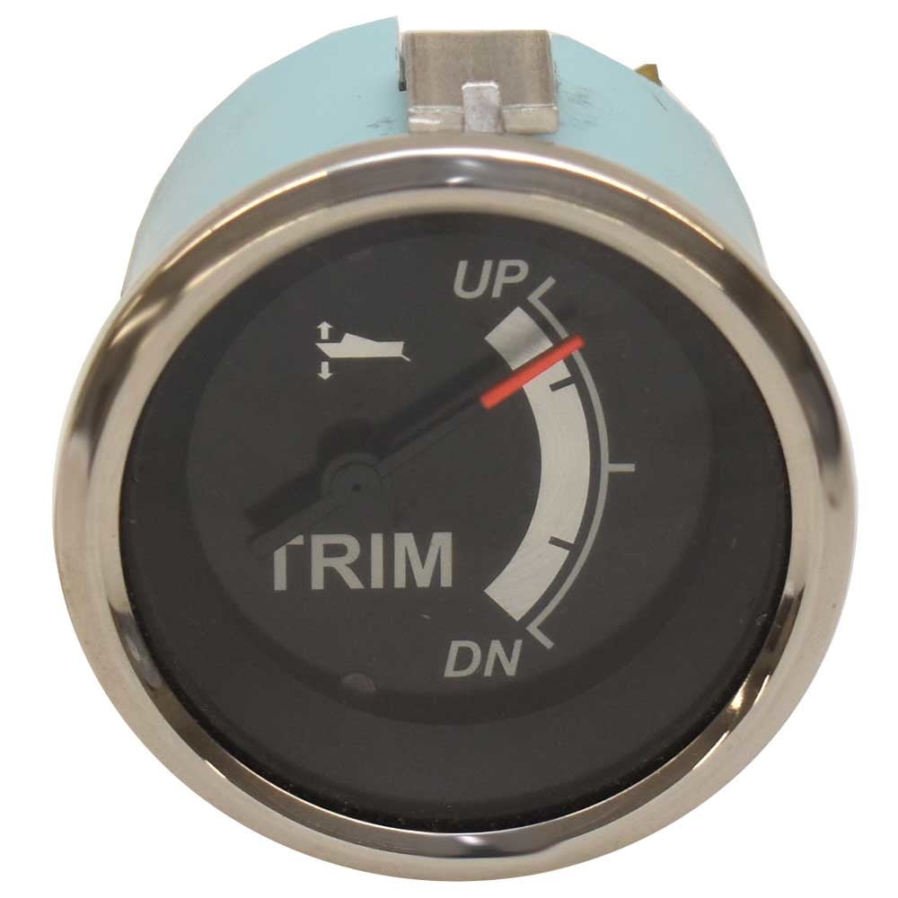 Teleflex Boat Trim Gauge 67365 | Sterling Silver Black Mercury 2 Inch ...