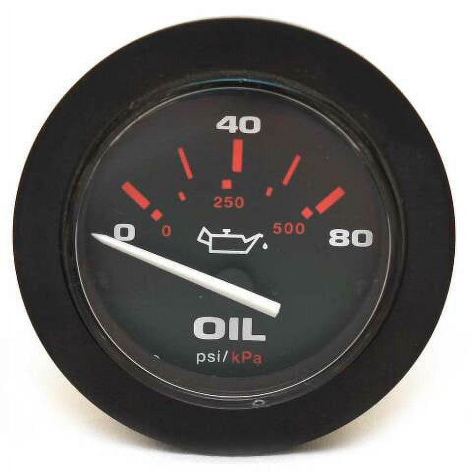 Teleflex Marine Boat Oil Pressure Gauge 32180 | 2 Inch Black Red ...