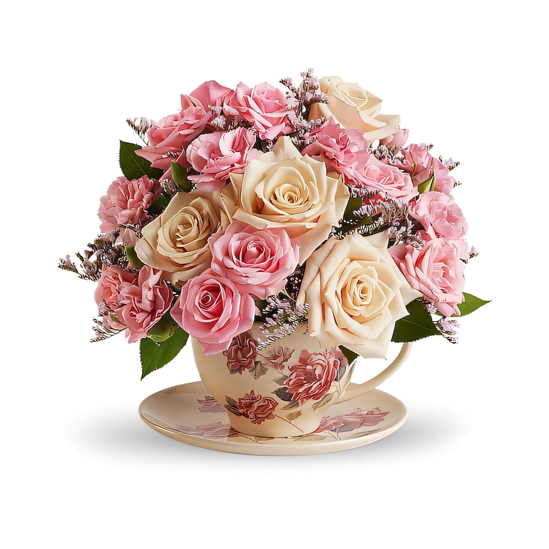 Teleflora's Victorian Teacup Bouquet - Deluxe - Walmart.com