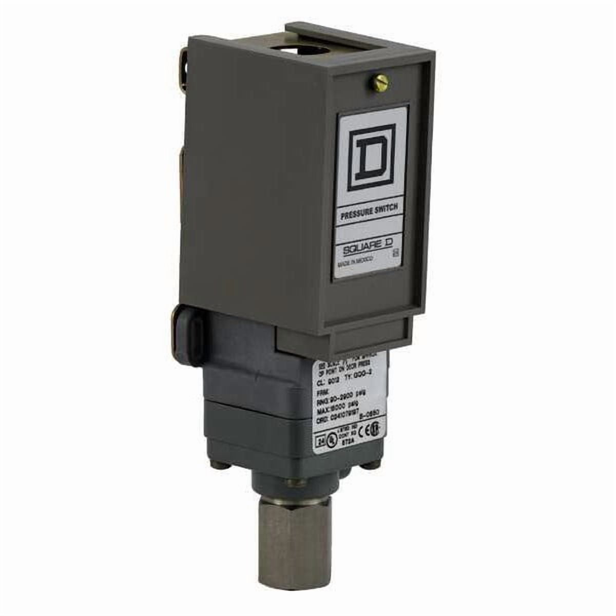 Telemecanique Sensors Pressure Switch, 90-2,900 psi, Diaphragm 9012GPG2 ...