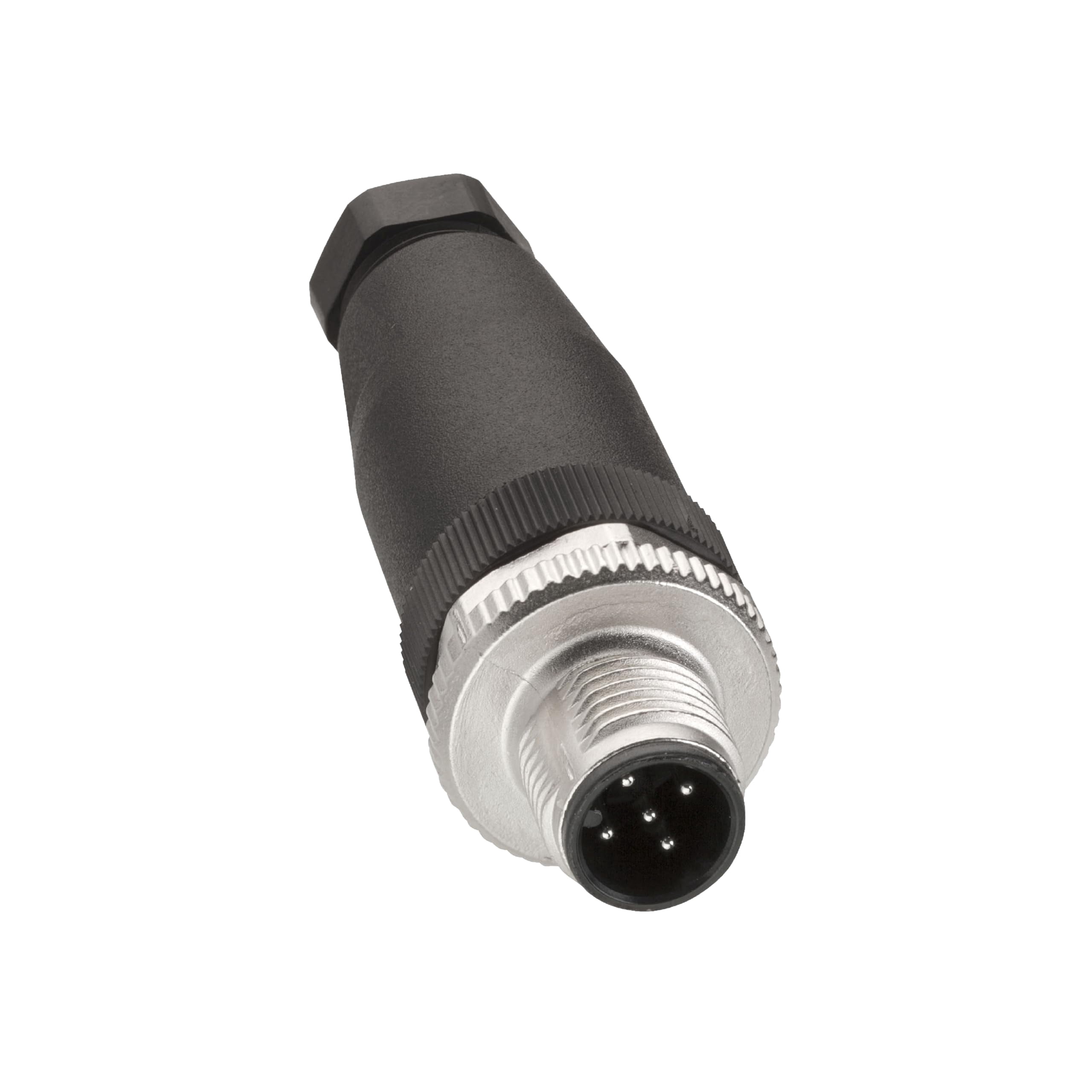 Telemecanique XZCC12MDM50B Male Connector, Straight, M12, 4 Pins, Pg 7 ...