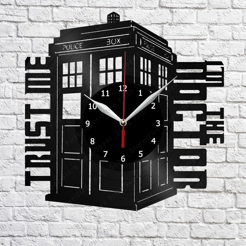 Telephone Booth 3D Vinyl Wall Clock,Vinyl Record Clock Wall Art Unique ...