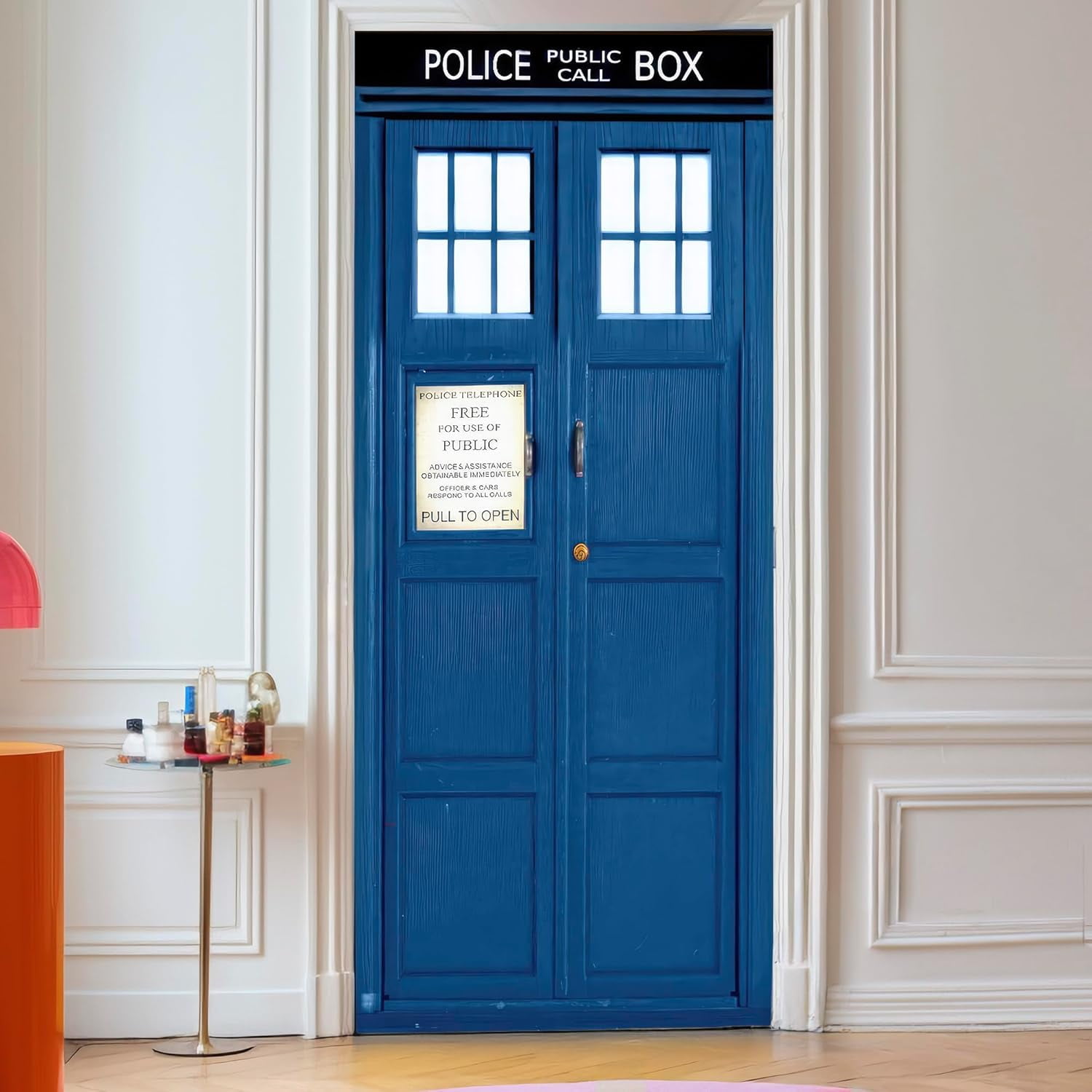 Telephone Booth Door Wallpaper – Door Sticker Removable Vinyl With 3D ...
