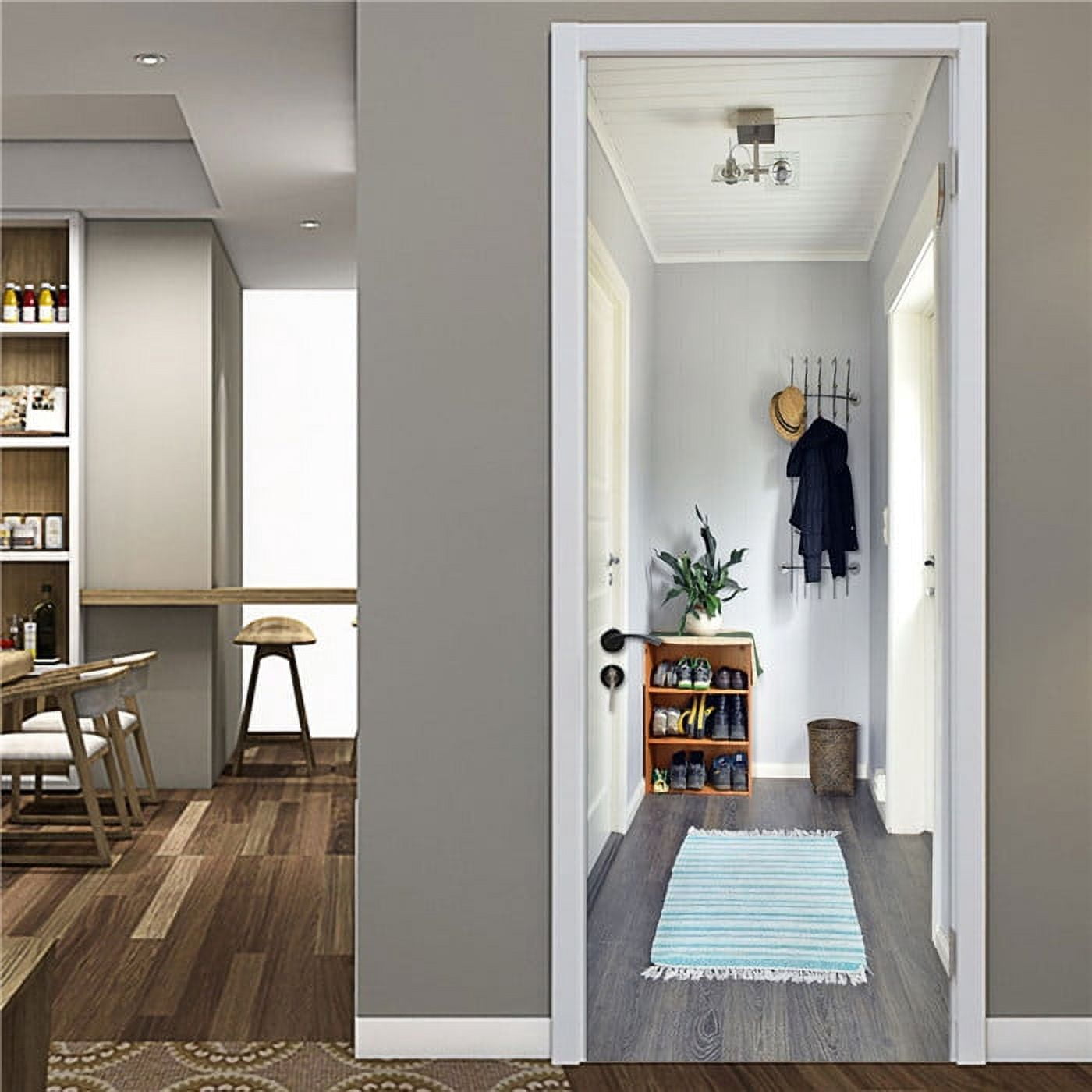 Telephone Booth London 3D Door Sticker DIY PVC Peel and Stick Wallpaper ...