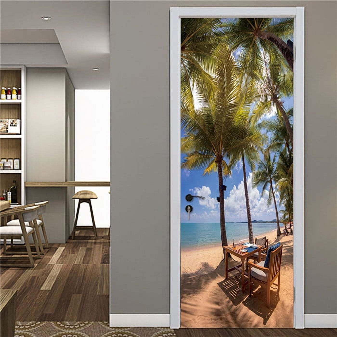 Telephone Booth London 3D Door Sticker DIY PVC Peel and Stick Wallpaper ...