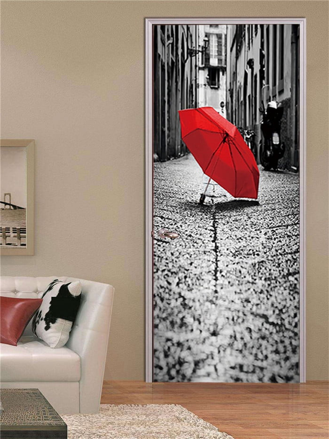 Telephone Booth London 3D Door Sticker DIY PVC Peel and Stick Wallpaper ...