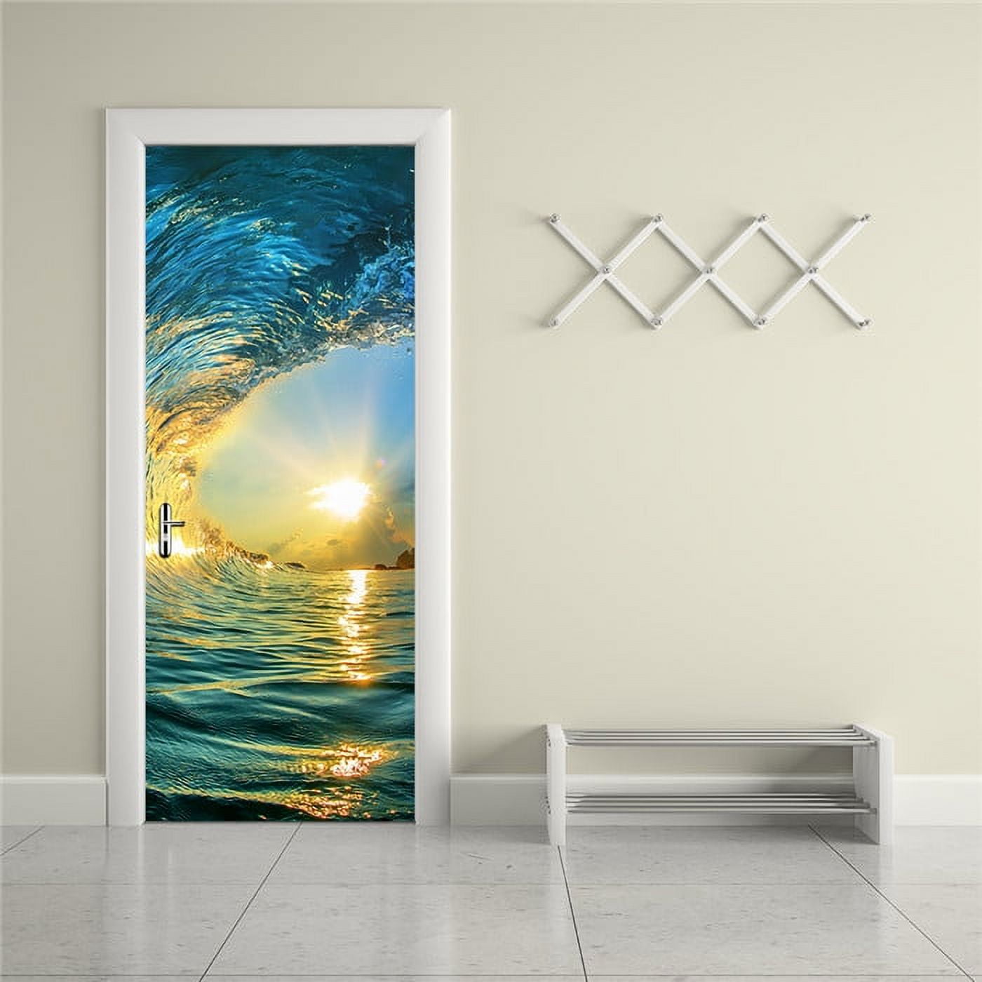 Telephone Booth London 3D Door Sticker DIY PVC Peel and Stick Wallpaper ...