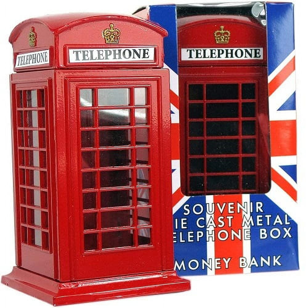 Telephone Box Medium Die Cast Money Box - Walmart.com