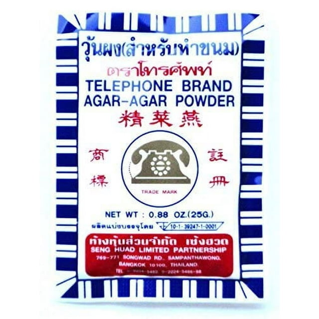 Telephone Brand Agar Agar .. .. Powder 25 g.x2 .. Pack - Walmart.com