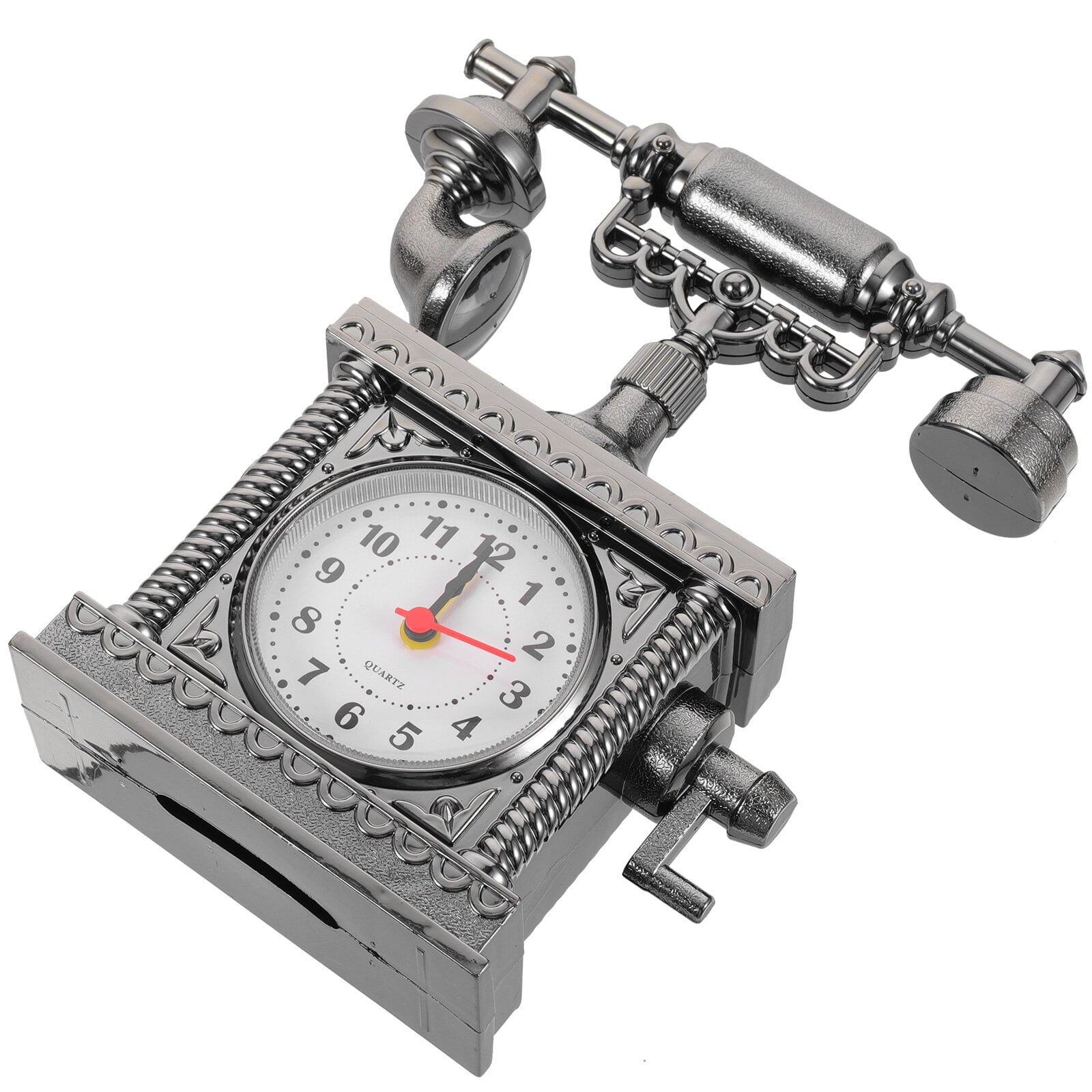 Telephone Desk Clock Role Play Toy Abs Kids Model Office Child Princess ...