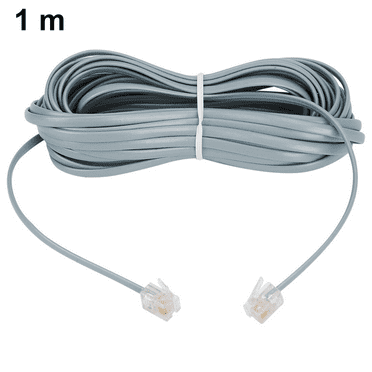 RCA White Telephone Landline Wire Cable Connector with 15ft Phone Line ...