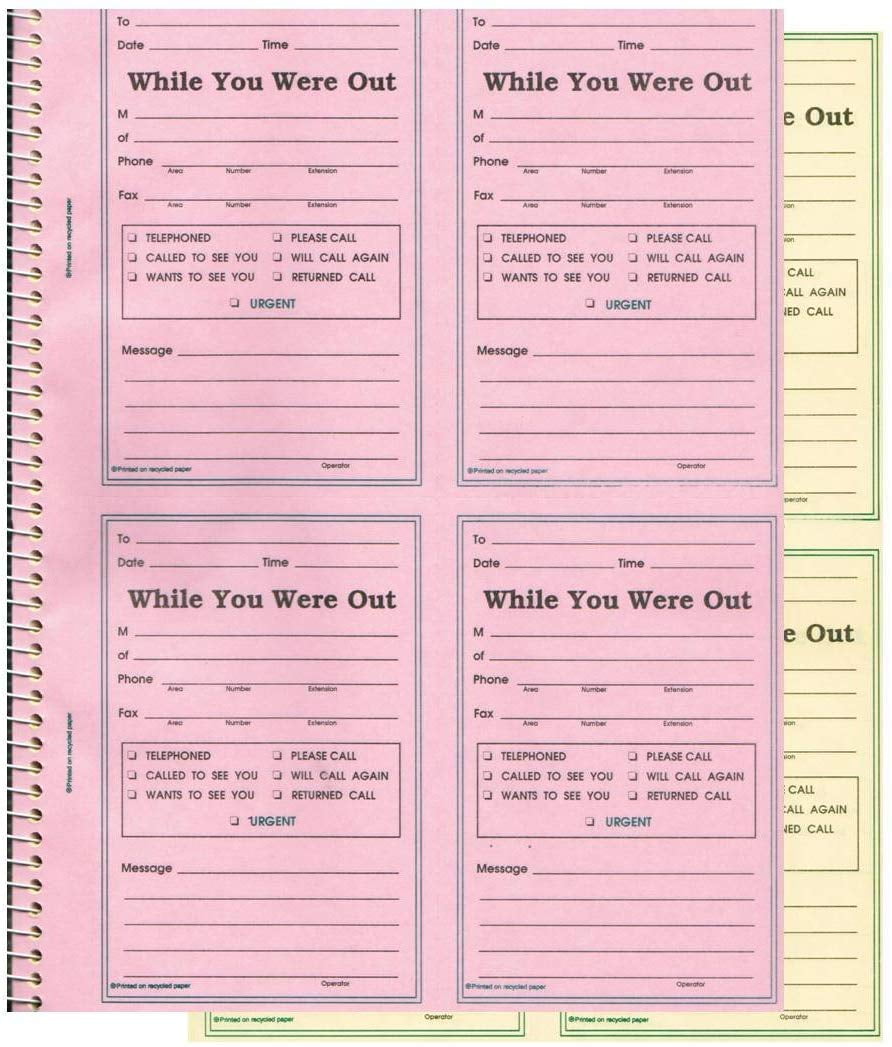 Telephone Message Book, 8.5" X 11" - Walmart.com