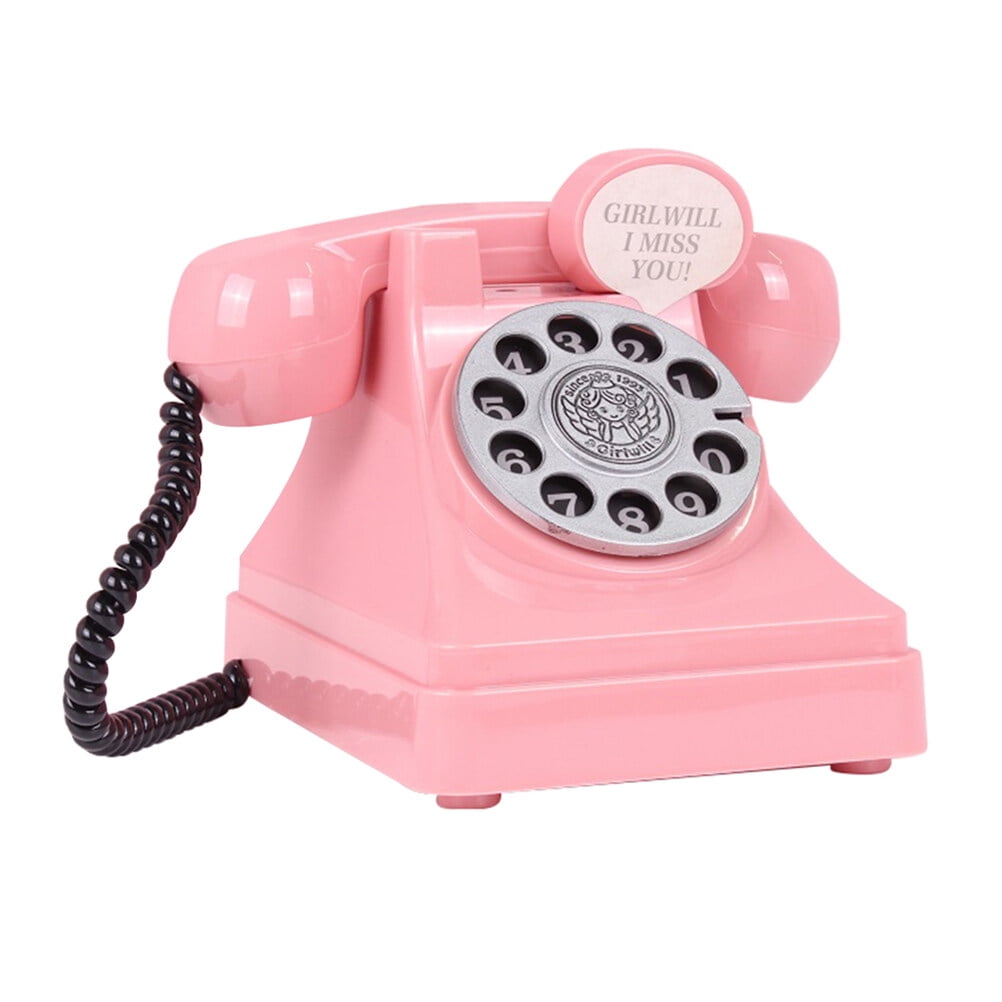 Telephone Piggy Bank Retro Plastic Simulation Phone Shaped Piggy Bank ...