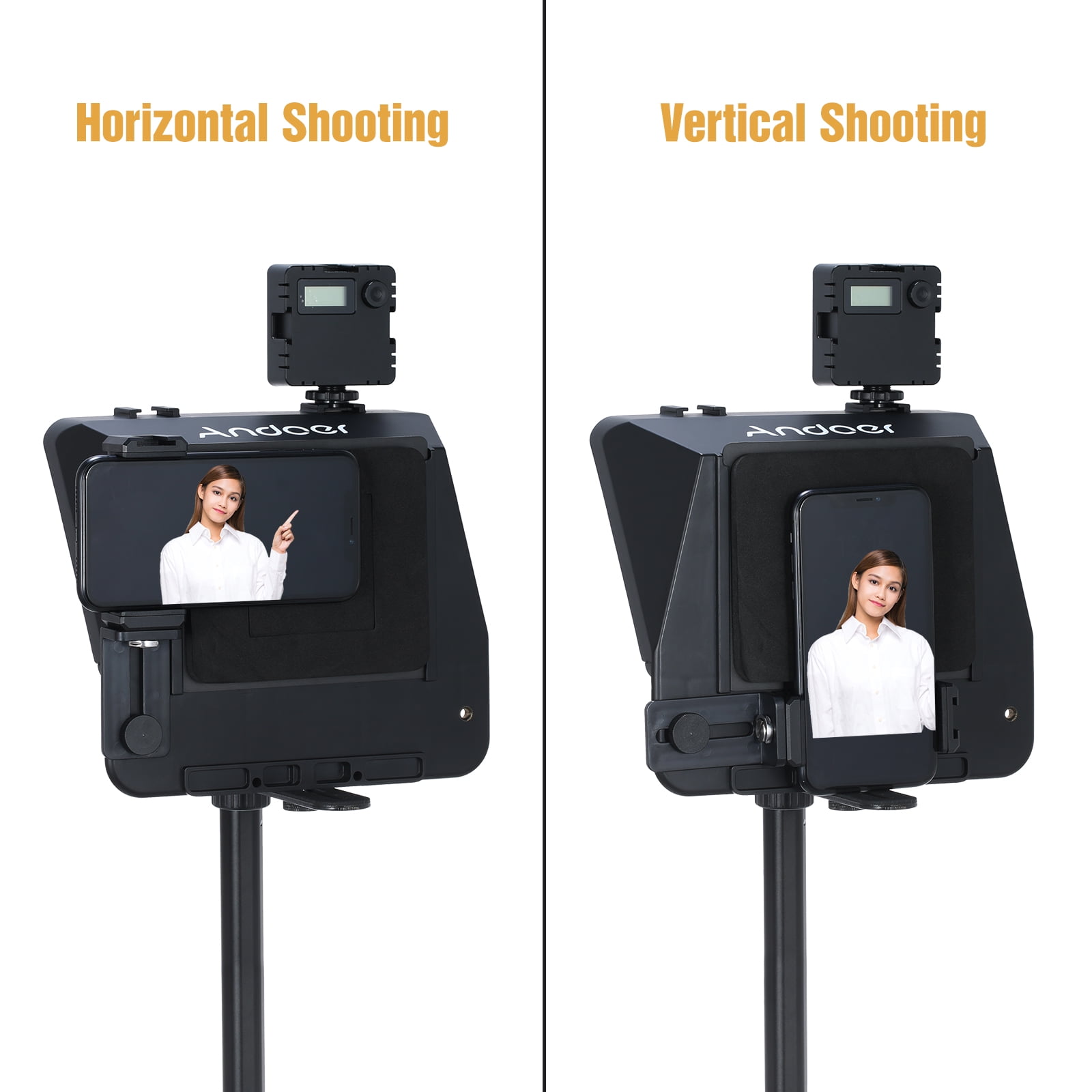 Teleprompter,A10 Portable Live Interview Presentation Prompter With ...