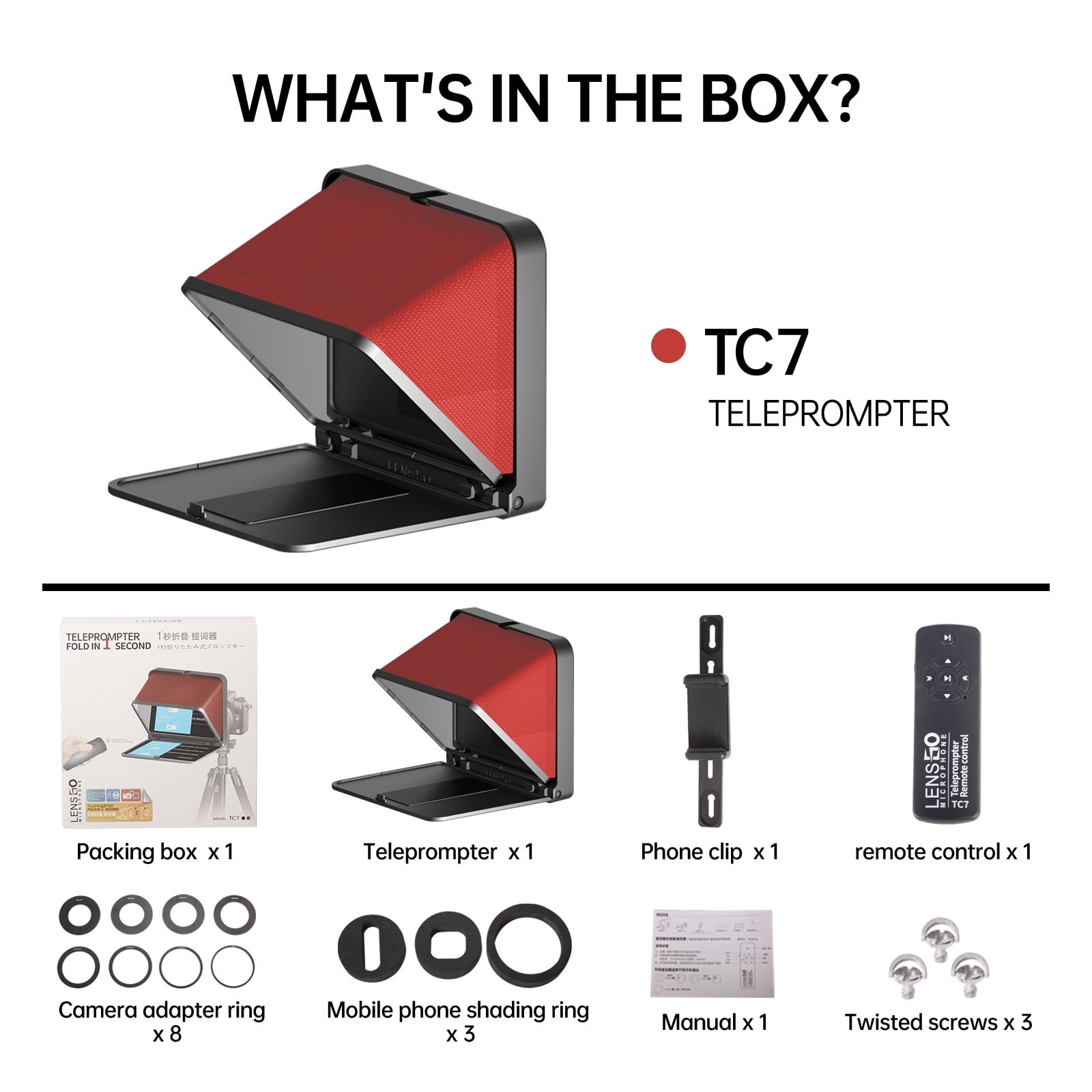 Teleprompter Foldable Portable Teleprompter For Phone Camera For Live ...