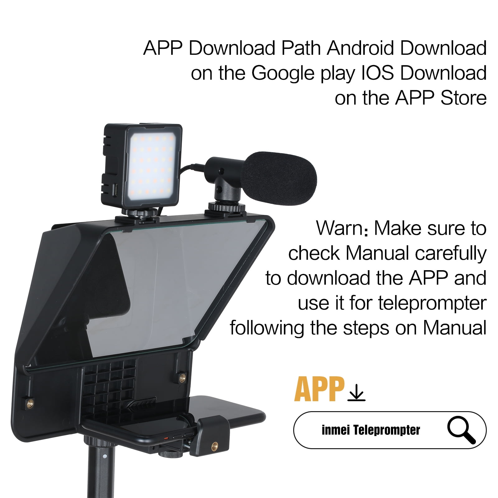 Teleprompter,With Remote Video Live Interview Presentation Prompter ...