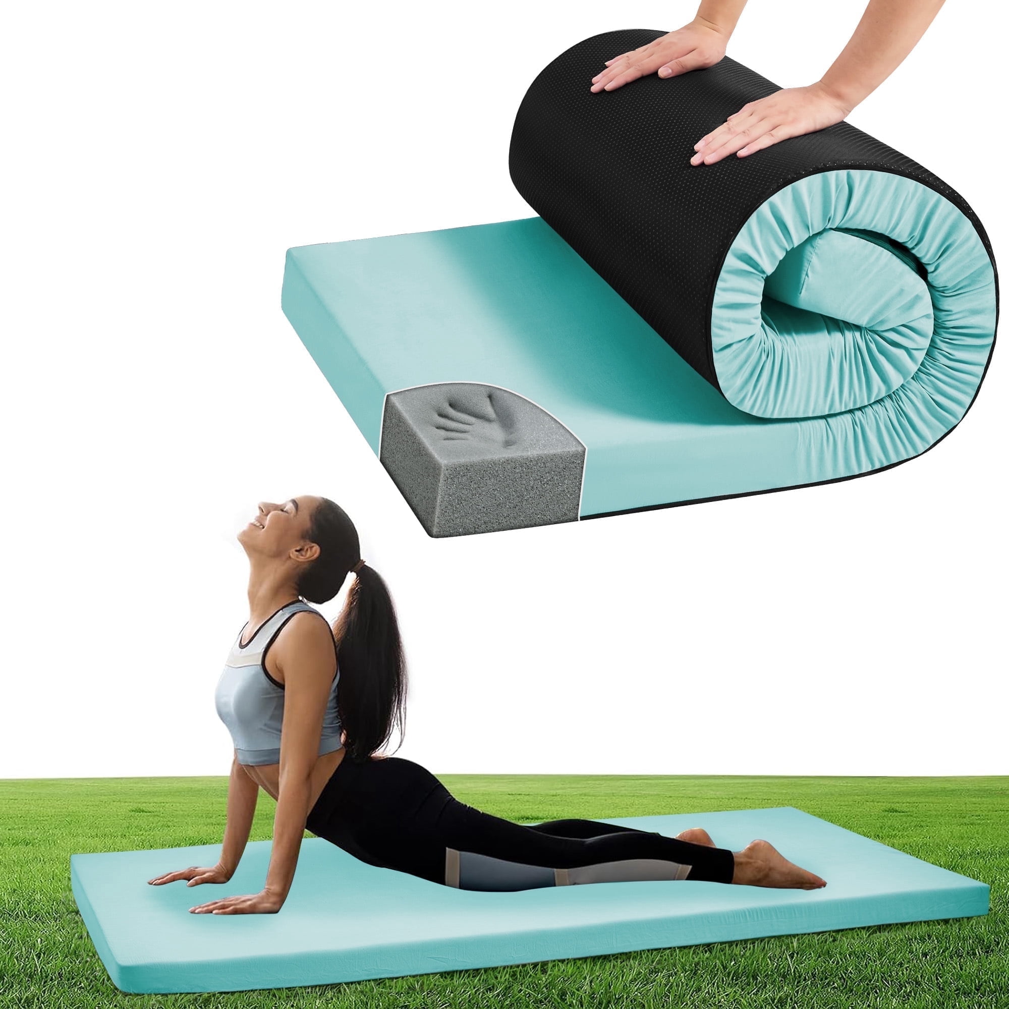 Teler CertiPUR-US 2" Memory Foam Sleeping Pad – Portable Camping ...
