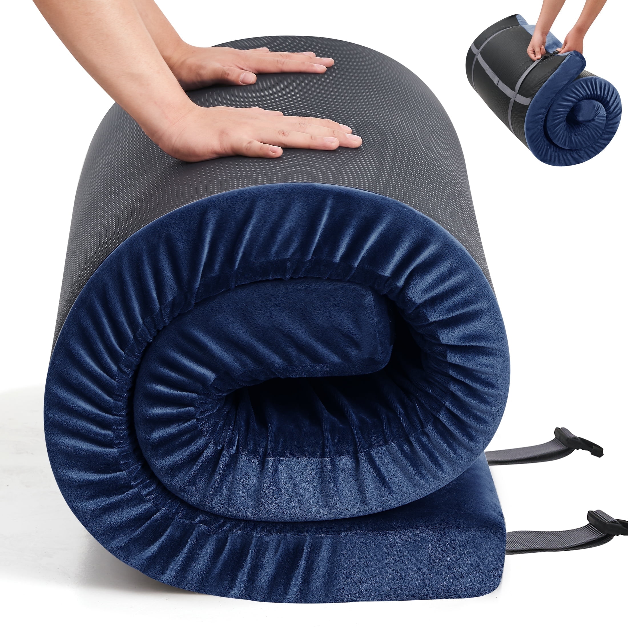 Teler CertiPUR-US 3" Memory Foam Camping Mattress Pad, Portable Foam ...