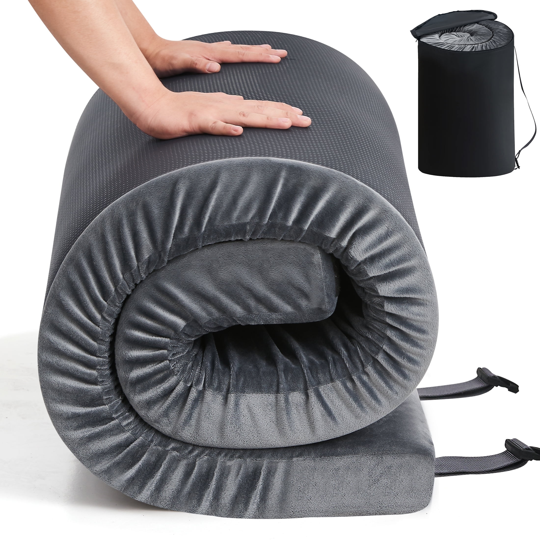 Teler CertiPUR-US Twin Full Size Memory Foam Camping Mattress Pad ...