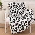 Teler Plush Soft Animal Cow Print Blanket, Fleece Throw for Sofa and ...