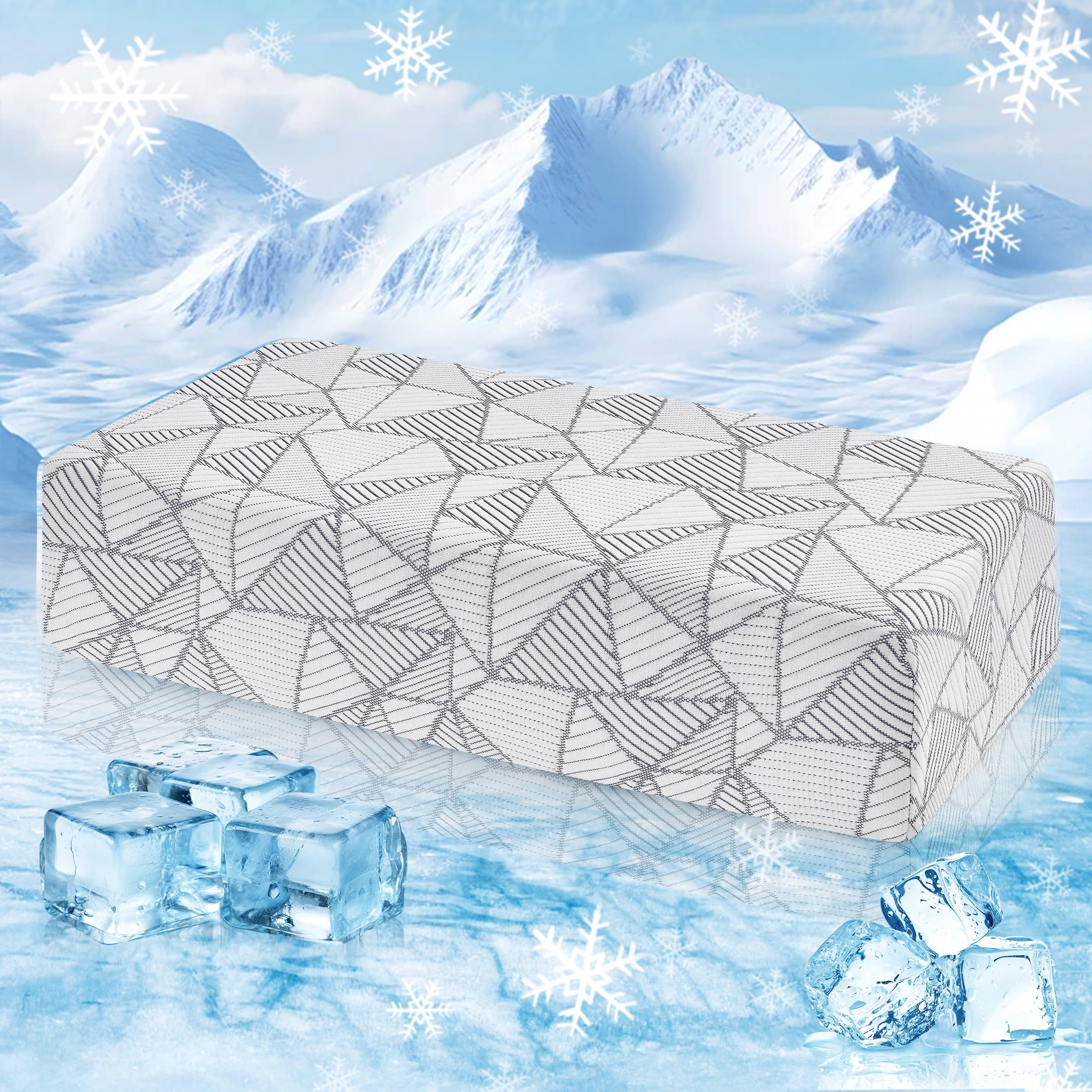 Teler Cube Pillow Side Sleeper Pillows Bed Pillow 6" Neck Pillows for ...