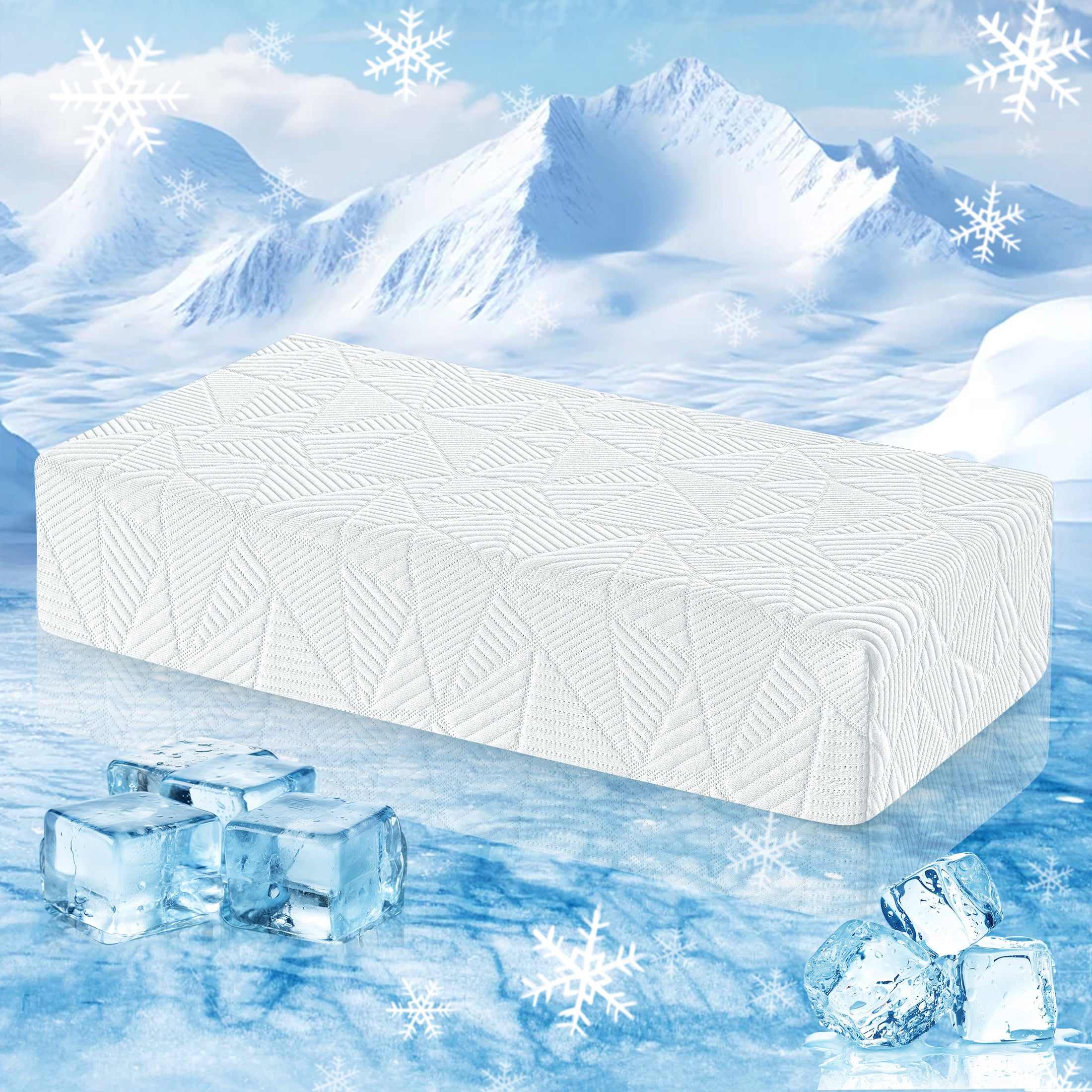 Teler Contour Therapeutic Ergonomic Cube Pillow, 6" Memory Foam Side ...