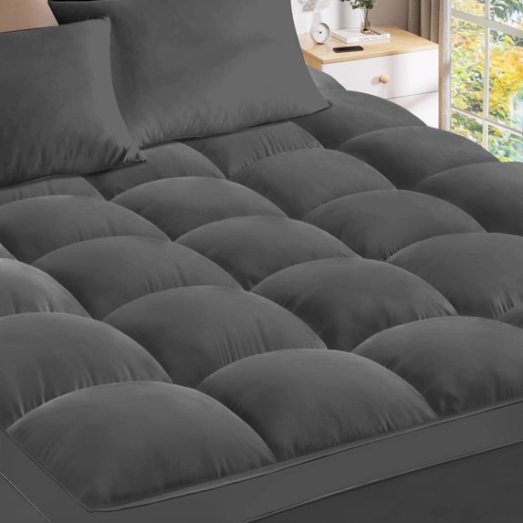 Teler King Mattress Topper, Mattress Pad Pillow top for Deep Sleep ...