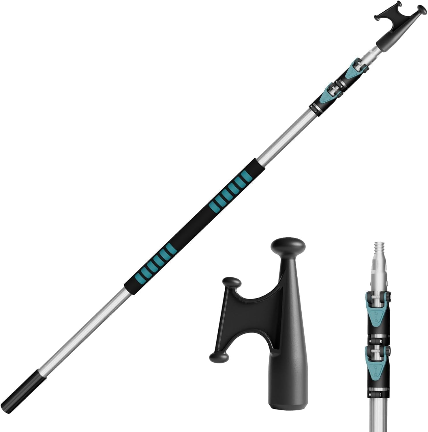 TelesPro 5-12FT 3-Stage Telescopic Aluminum Pole Boat Hook: Versatile ...