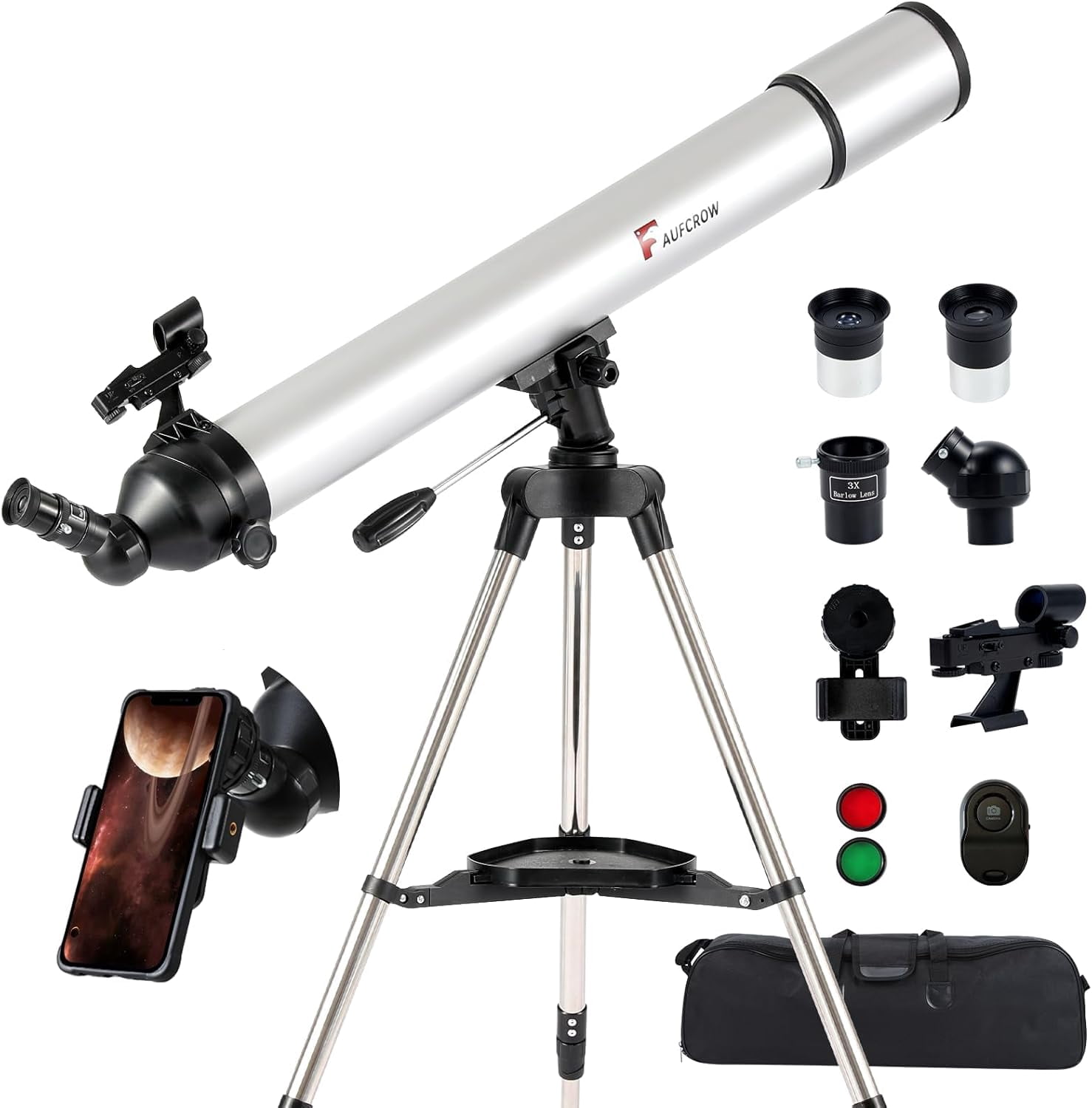 Telescope for Adults 80mm Aperture High-Powered Astronomy Telescopes ...