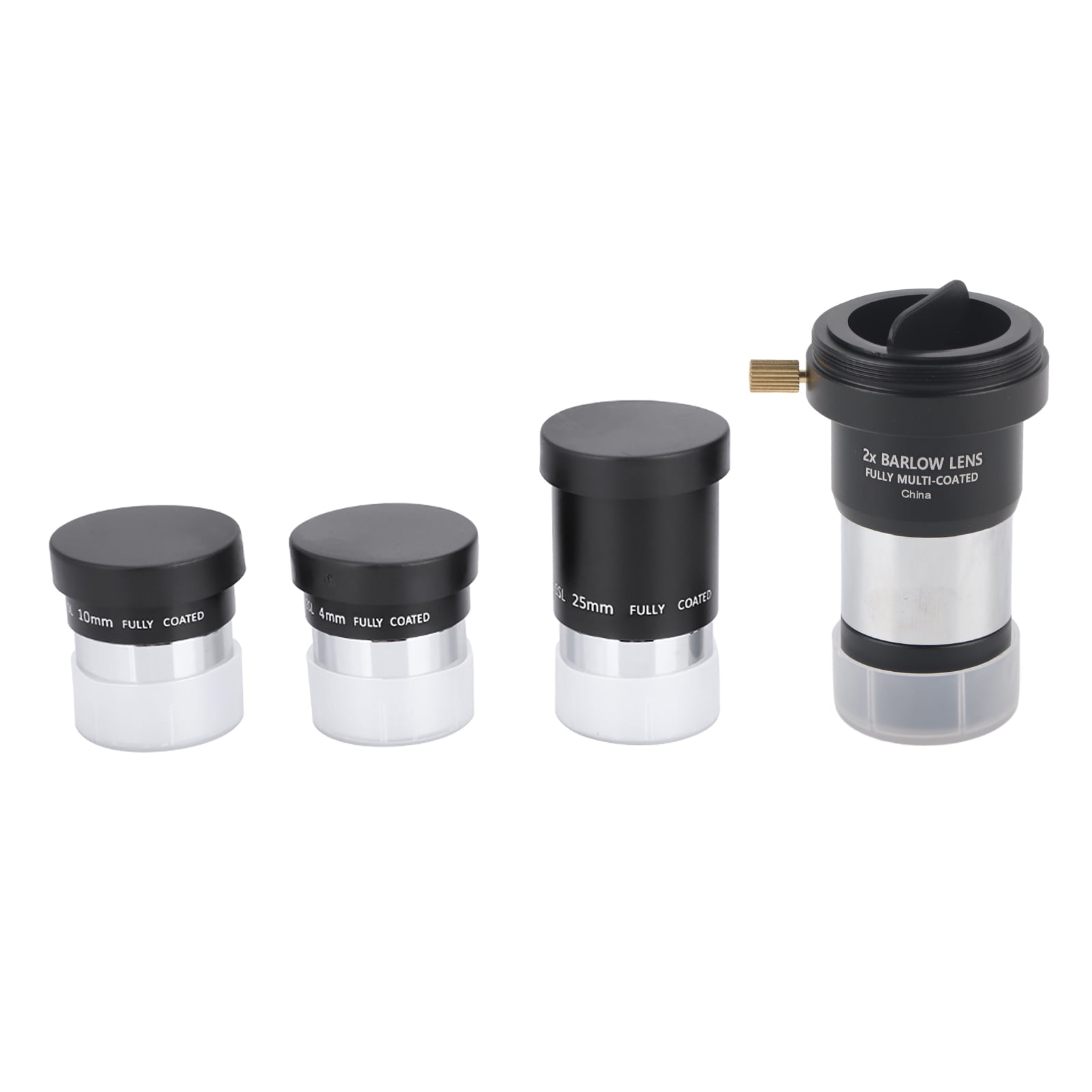 Telescope Eyepiece Set, Barlow Lens Kit Standard Thread 4mm 10mm 25mm ...