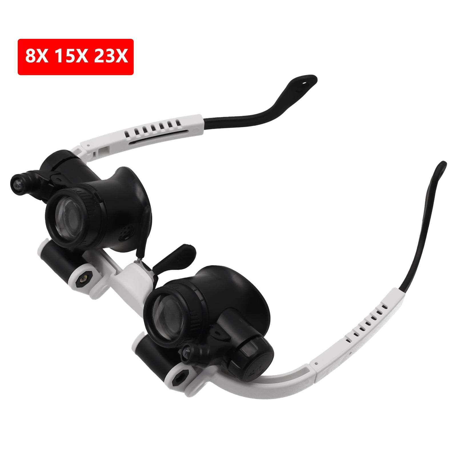 Telescope Magnifier Dual LED Lighting Loupe Binocular Magnifying Glass ...